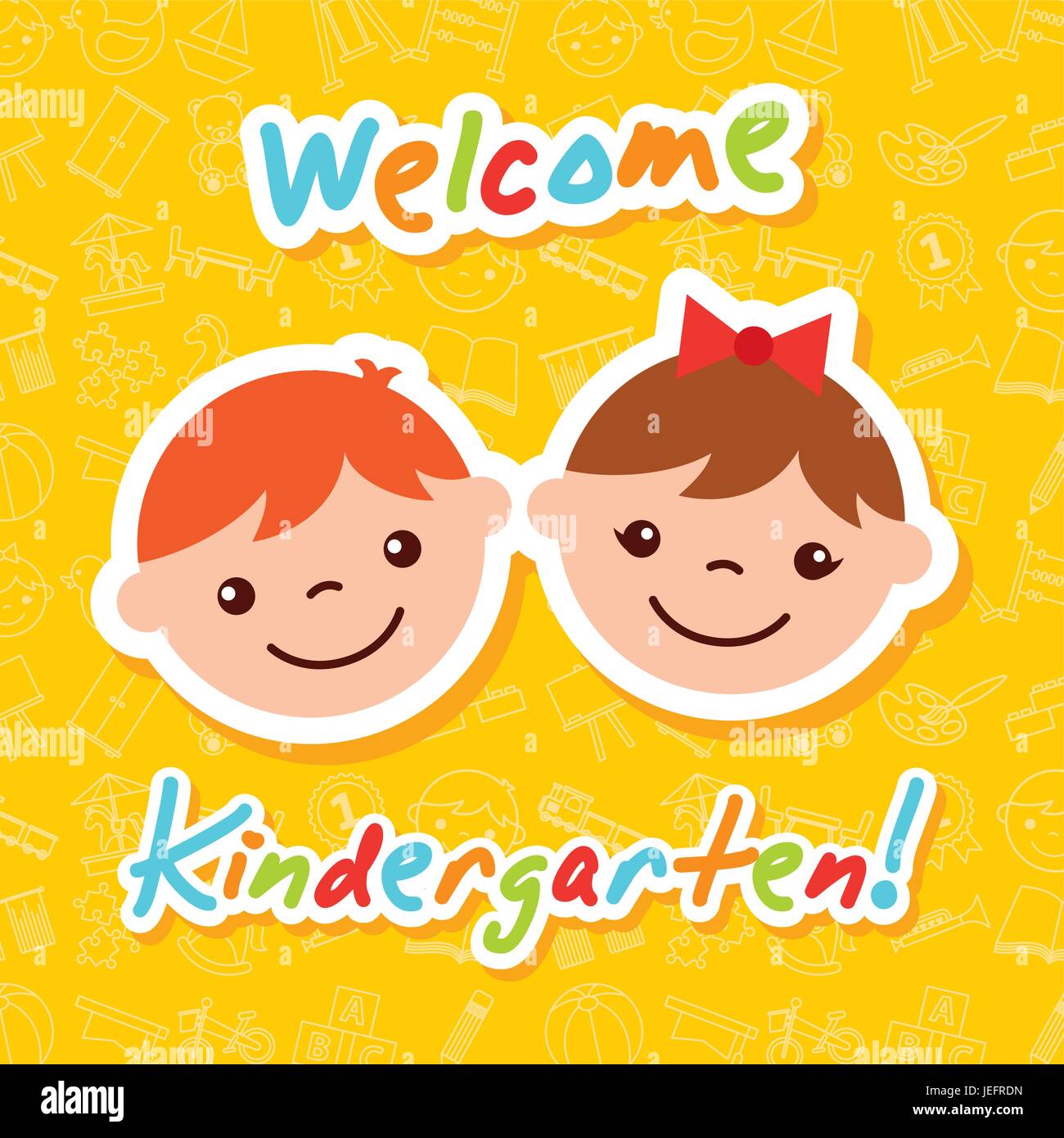 kinder garten cartoon Stock Vector Image & Art - Alamy