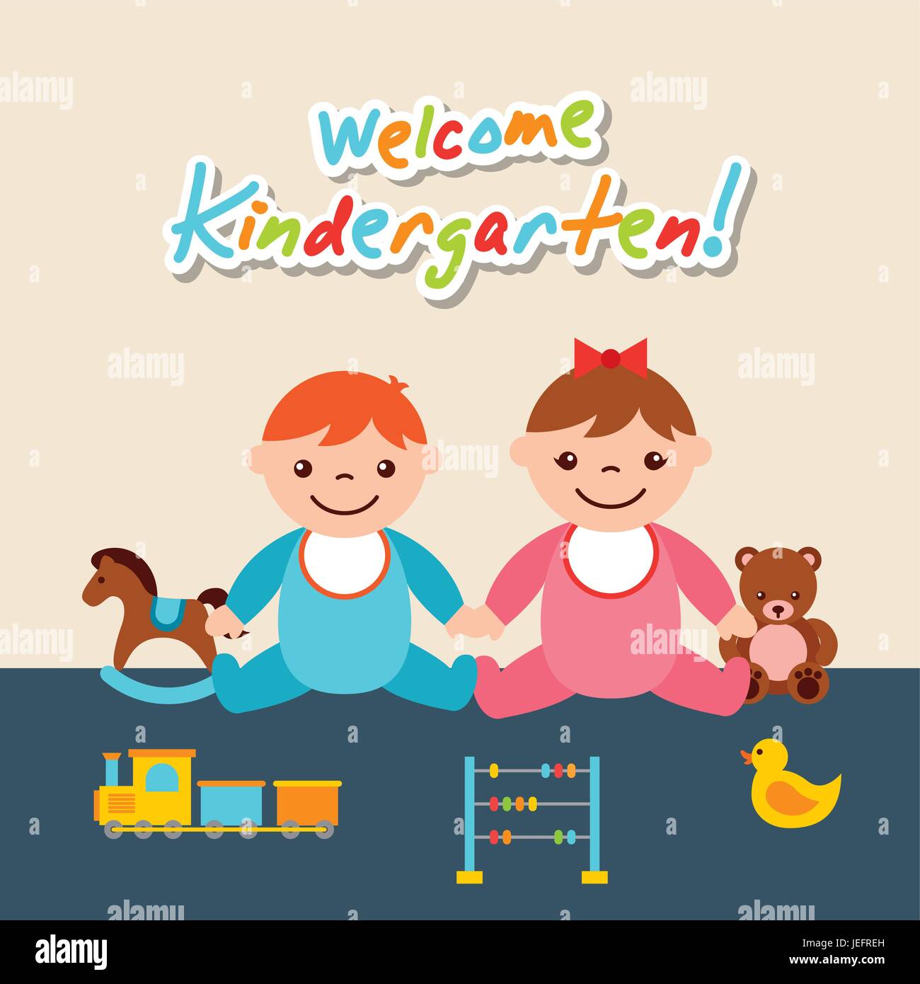 kinder garten cartoon Stock Vector Image & Art - Alamy