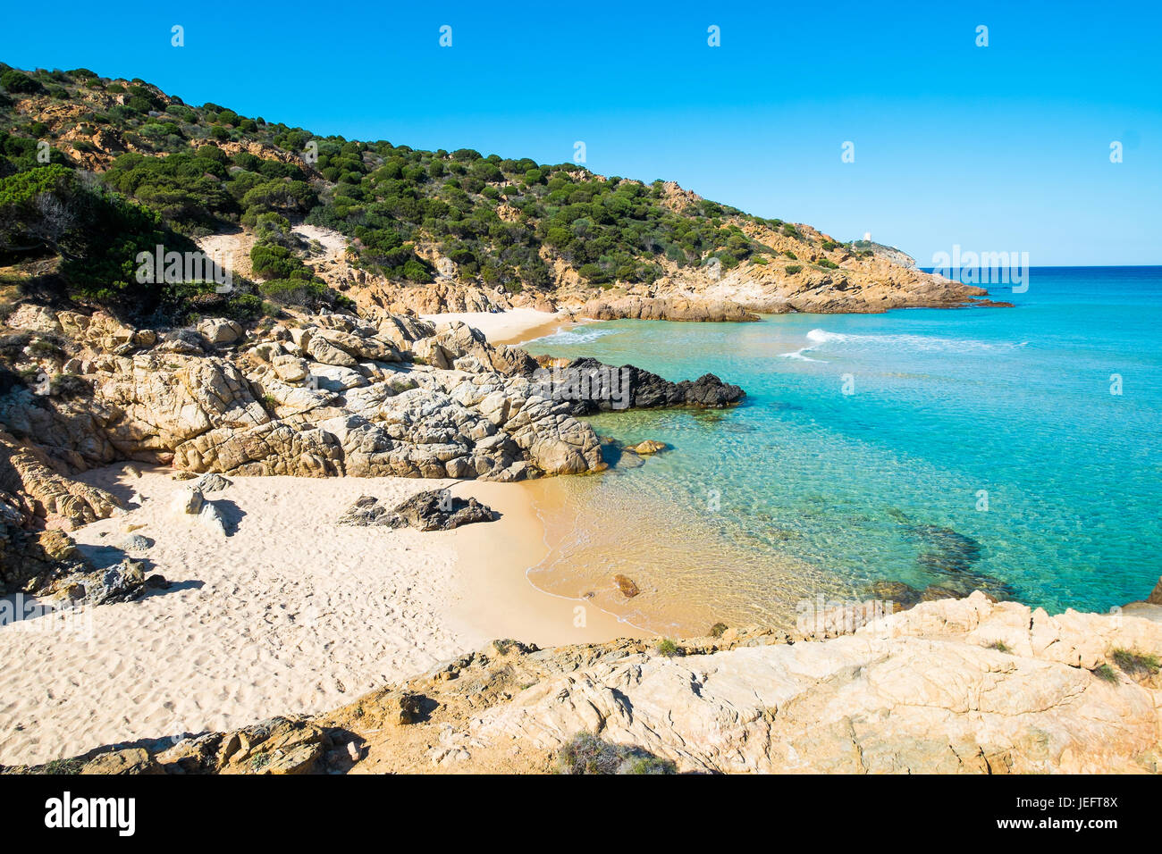 Chia beach in south of Sardinia, Italy Stock Photo - Alamy