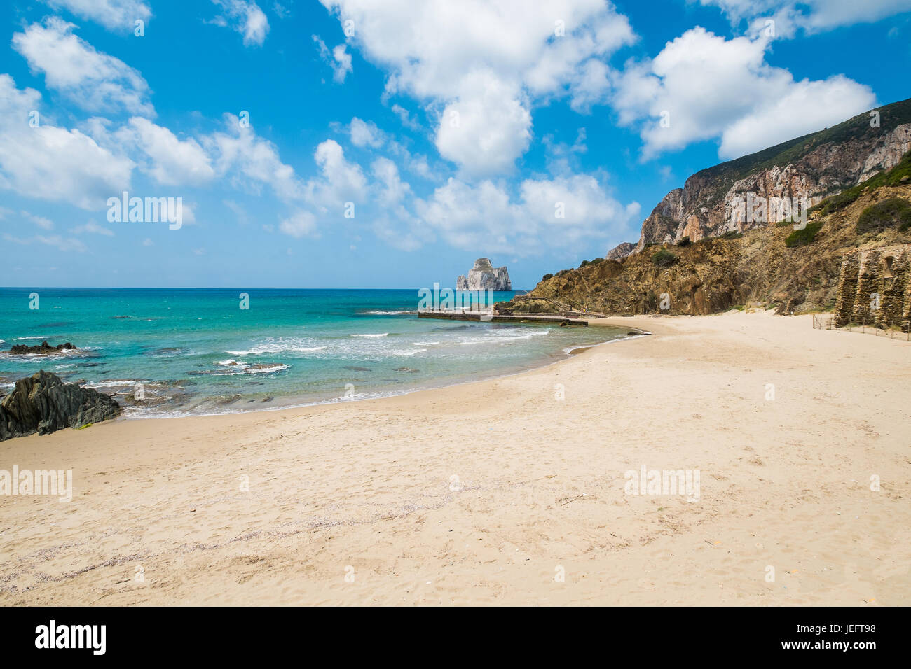 Masua beach in west coast of Sardinia, Italy Stock Photo - Alamy