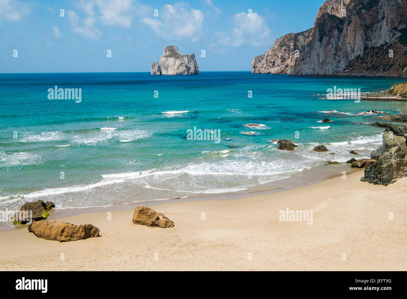Masua beach in west coast of Sardinia, Italy Stock Photo - Alamy