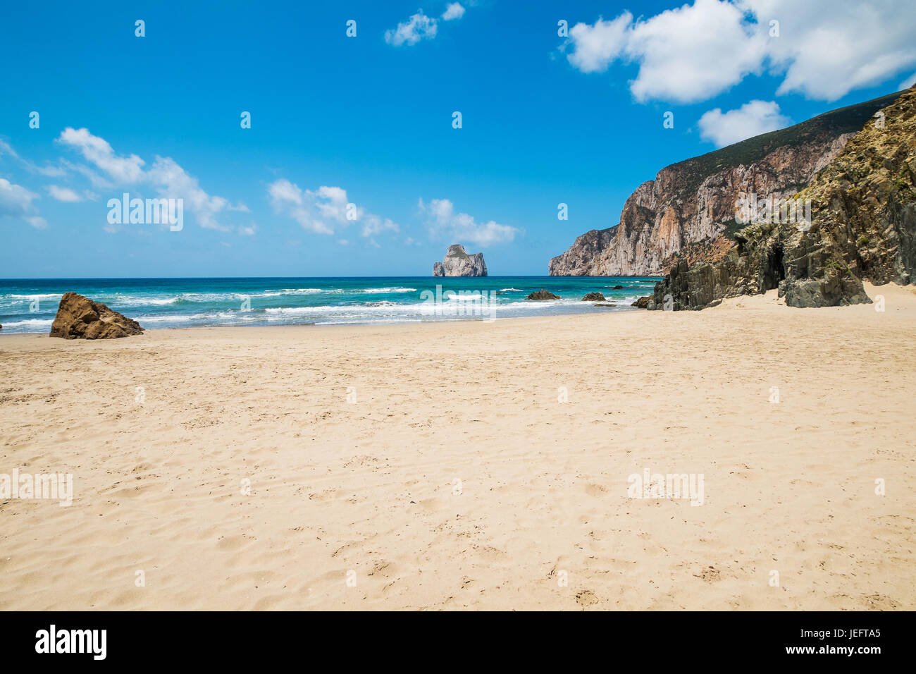 Masua beach in west coast of Sardinia, Italy Stock Photo - Alamy