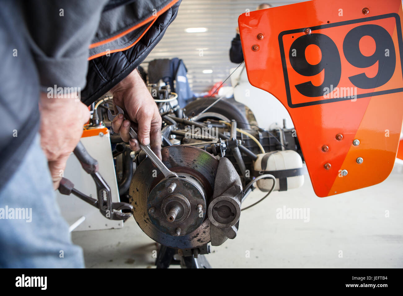 Engine repair close up. In hands tool Stock Photo - Alamy
