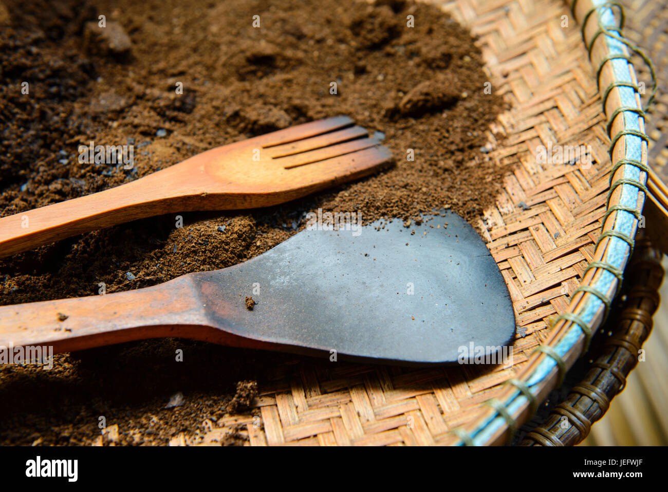 Grounded coffee photography backgrounds Stock Photo - Alamy