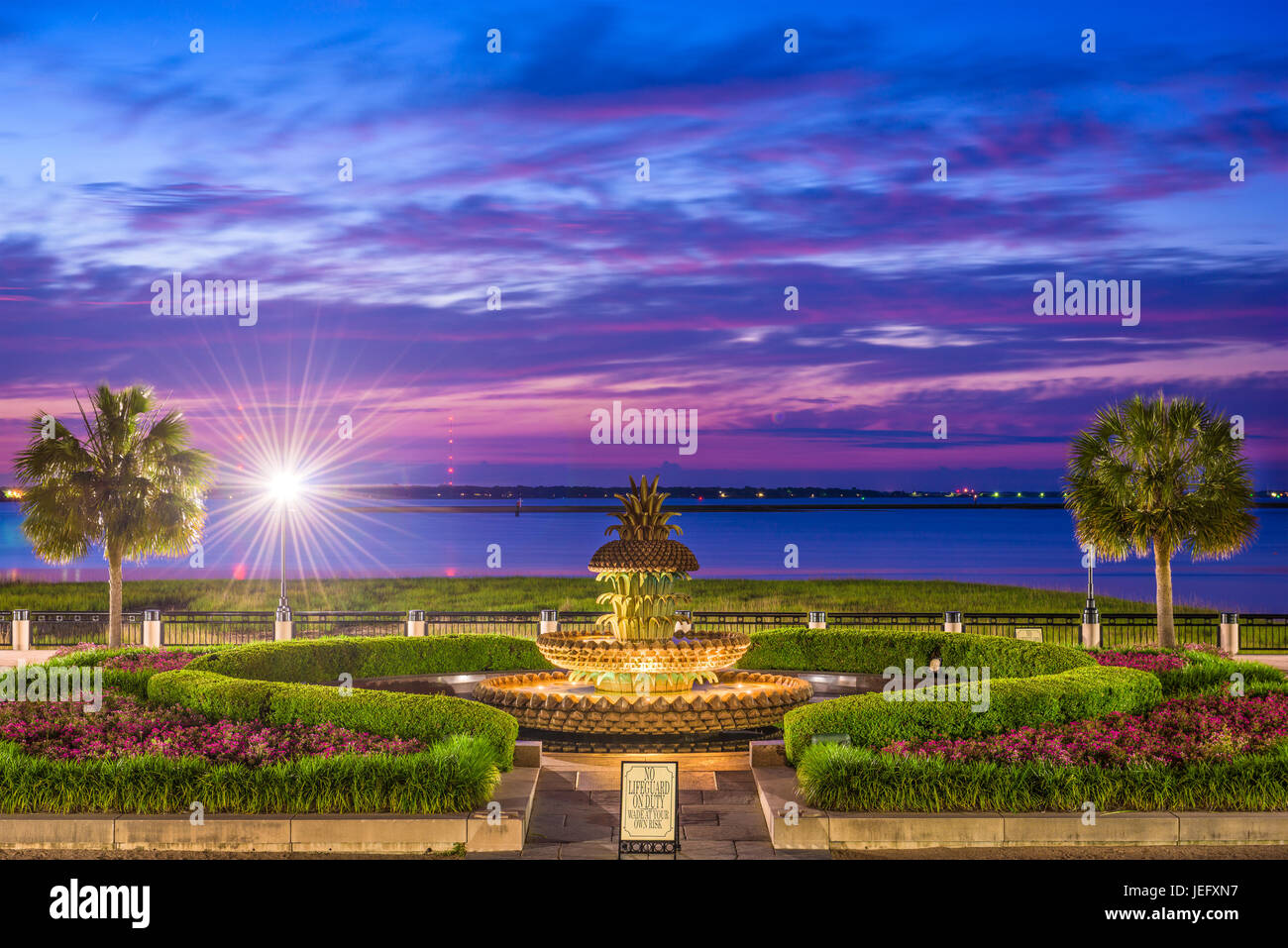Charleston, South Carolina, USA at the Waterfront Park Pineapple ...