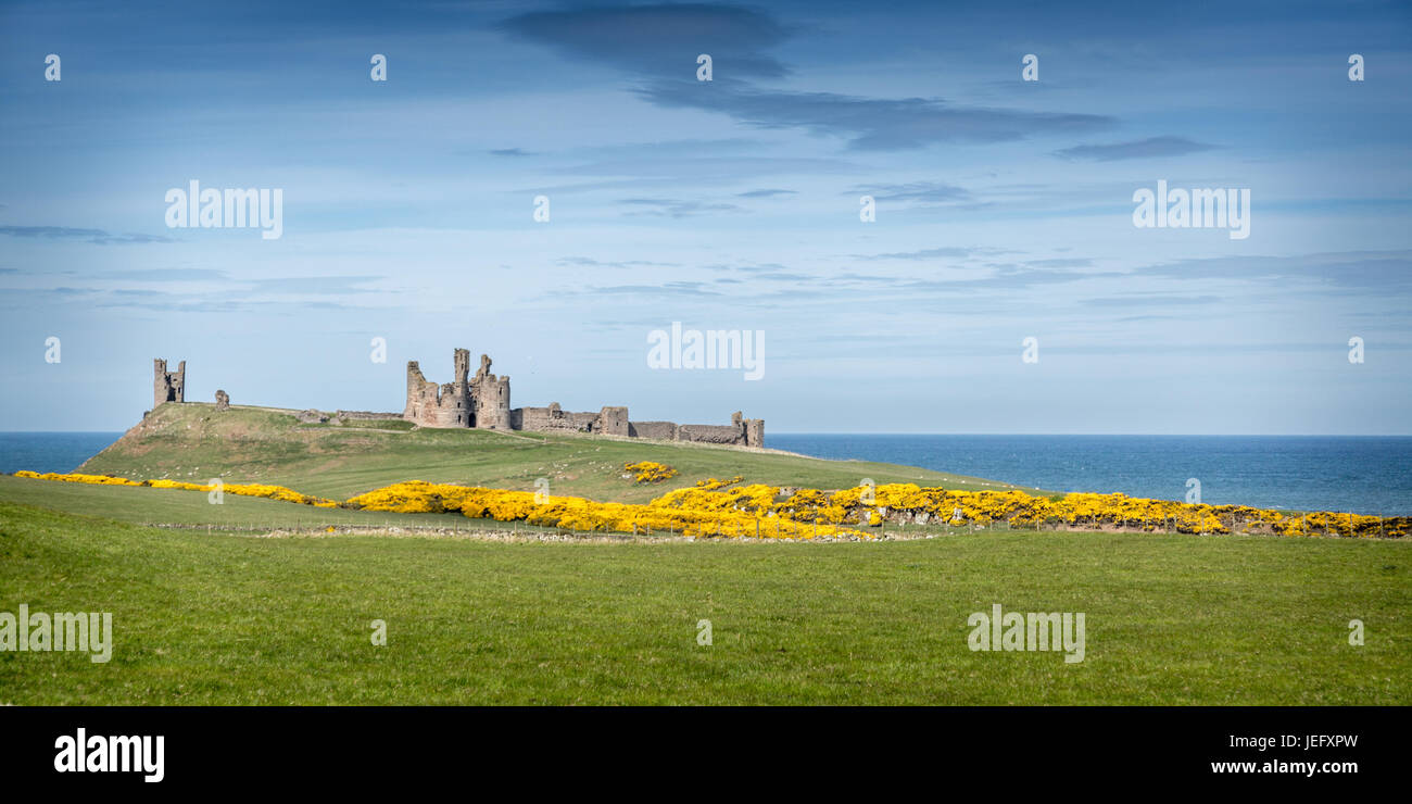 Dunstanburgh Castle, Northumberland, England, UK, Europe Stock Photo ...