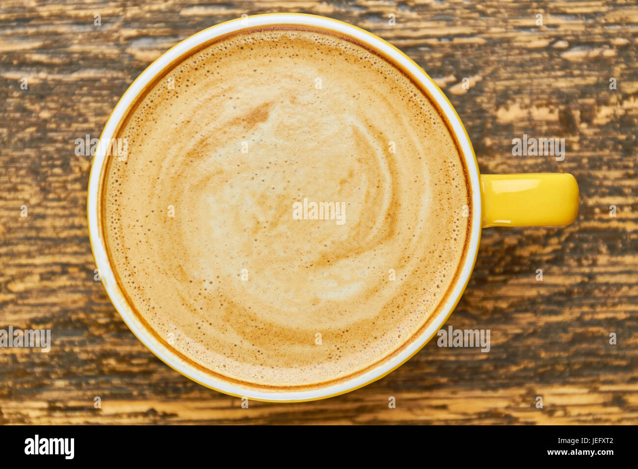 Top view of coffee drink Stock Photo - Alamy