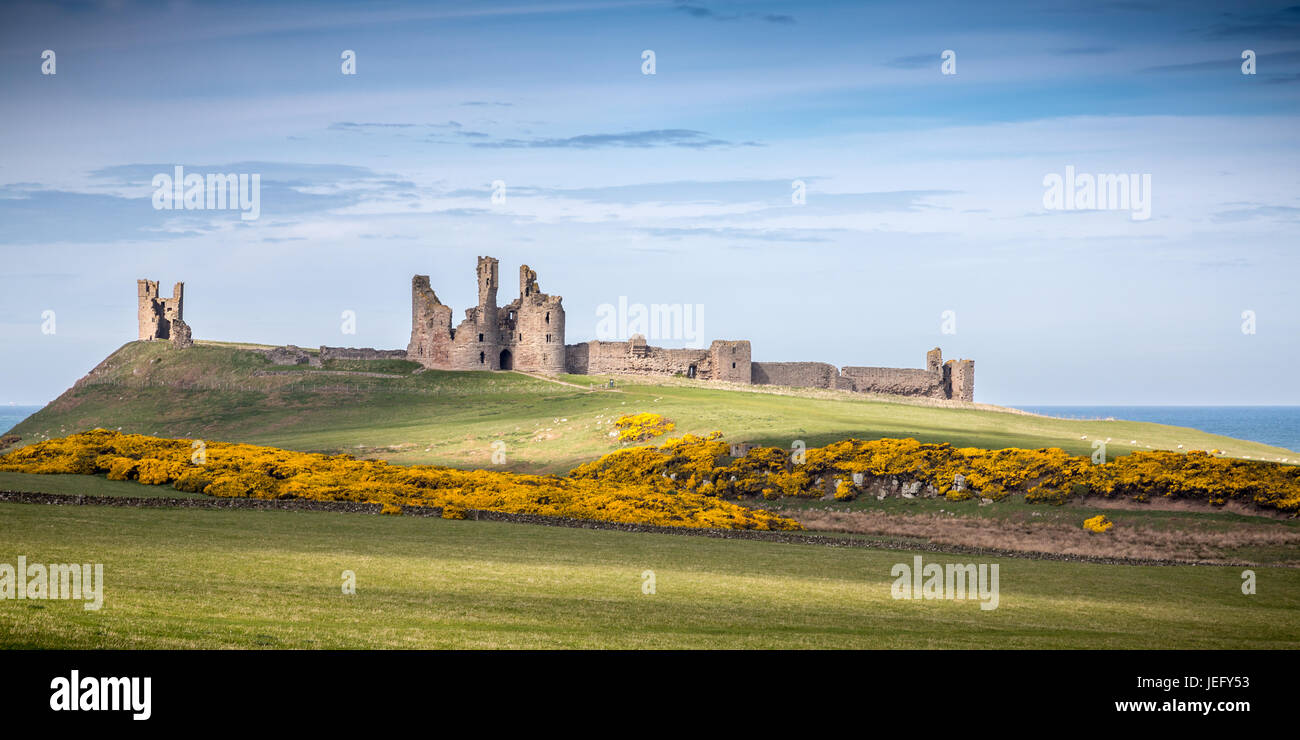 Dunstanburgh Castle, Northumberland, England, UK, Europe Stock Photo ...