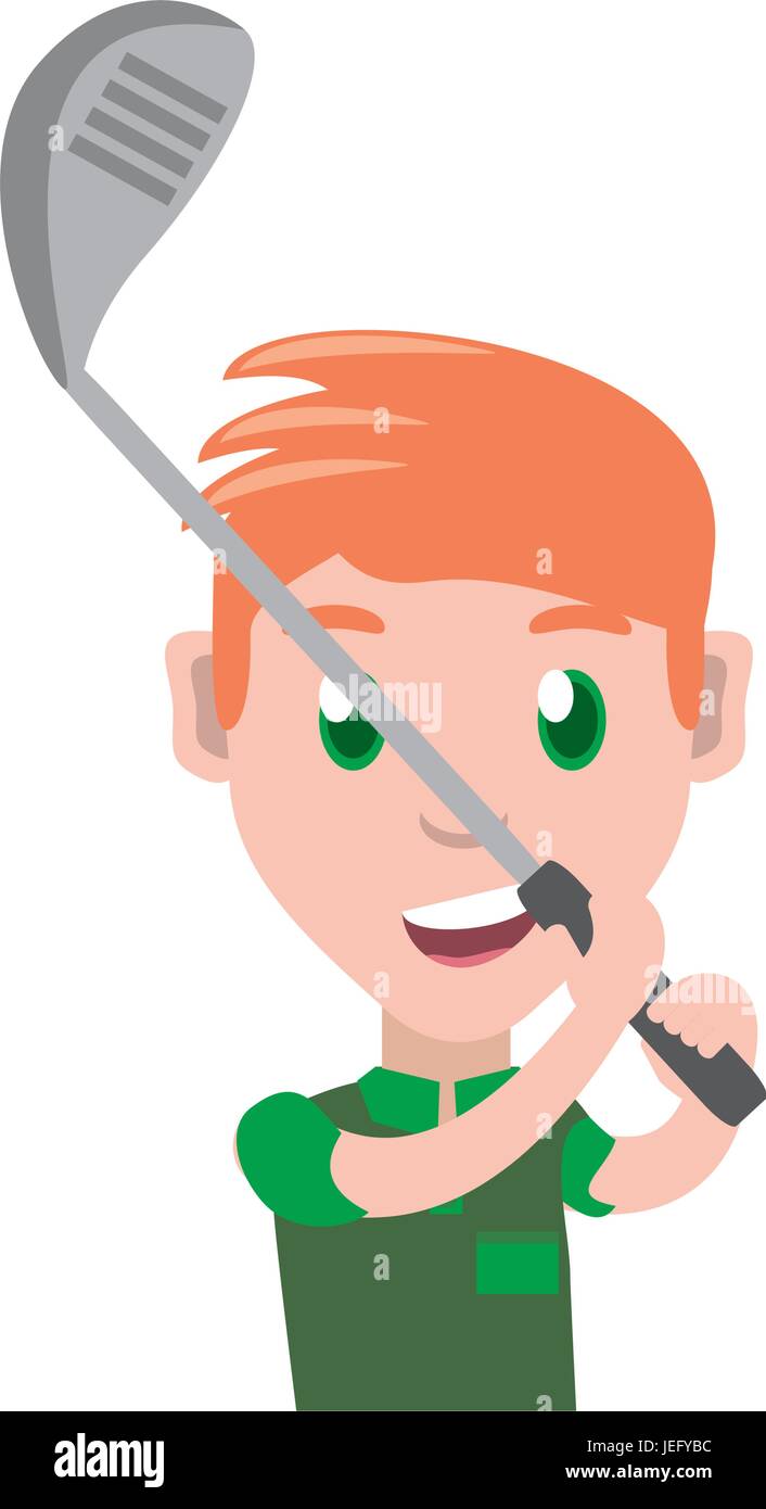 man playing golf cartoon Stock Vector Image & Art - Alamy