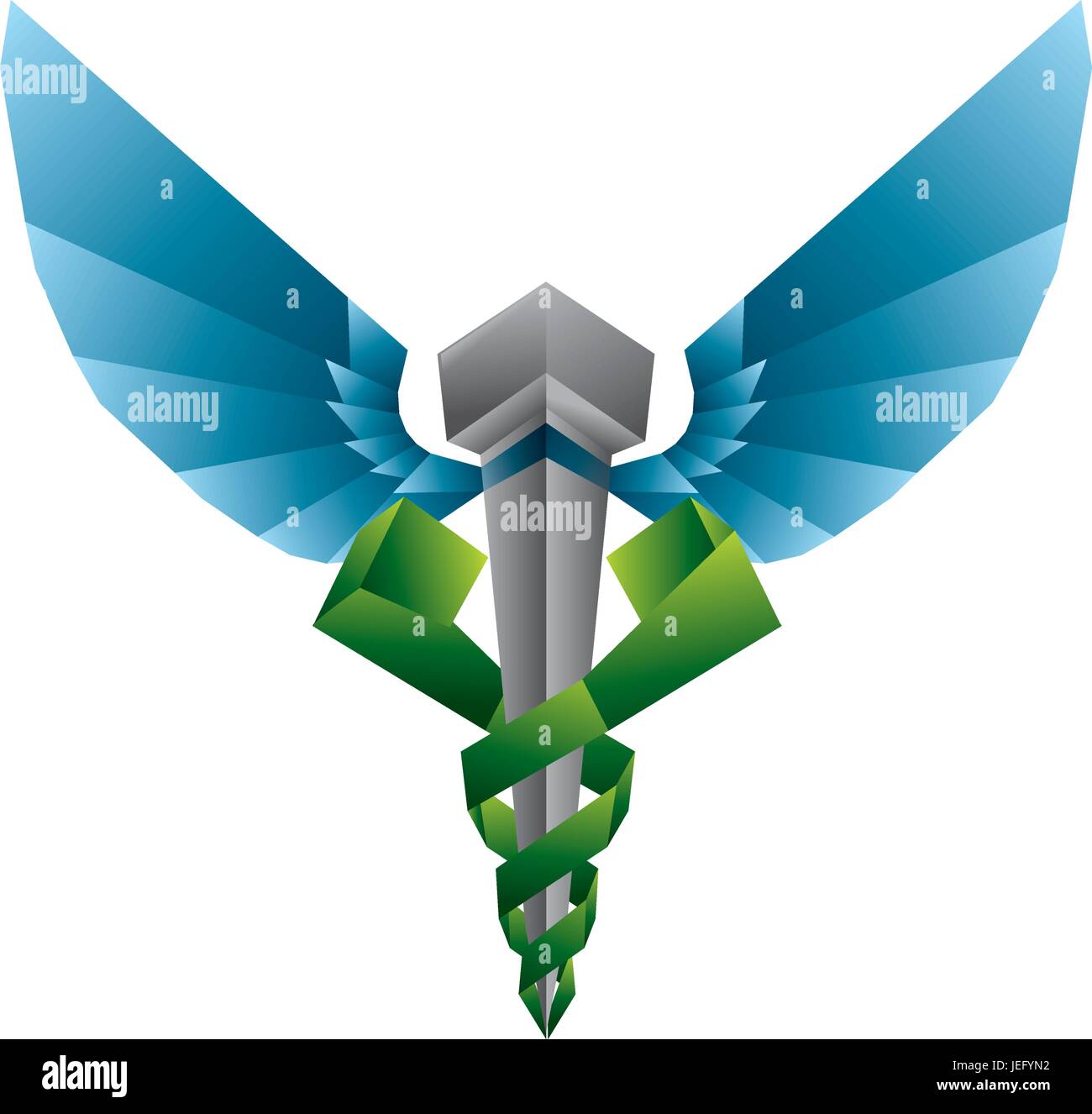 isolated caduceus emblem Stock Vector Image & Art - Alamy