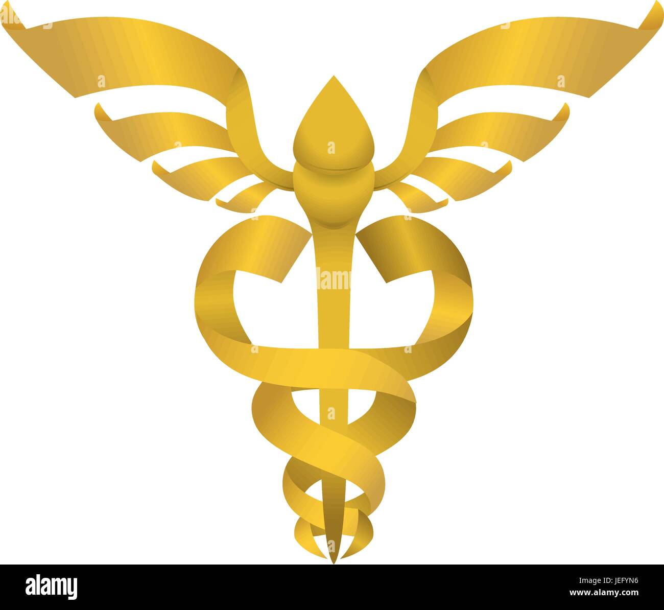 isolated golden caduceus emblem Stock Vector Image & Art - Alamy