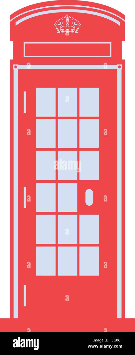 Vintage british red telephone kiosk Stock Vector Images - Alamy