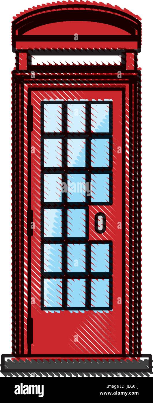 Typical english red telephone booth Stock Vector Images - Alamy