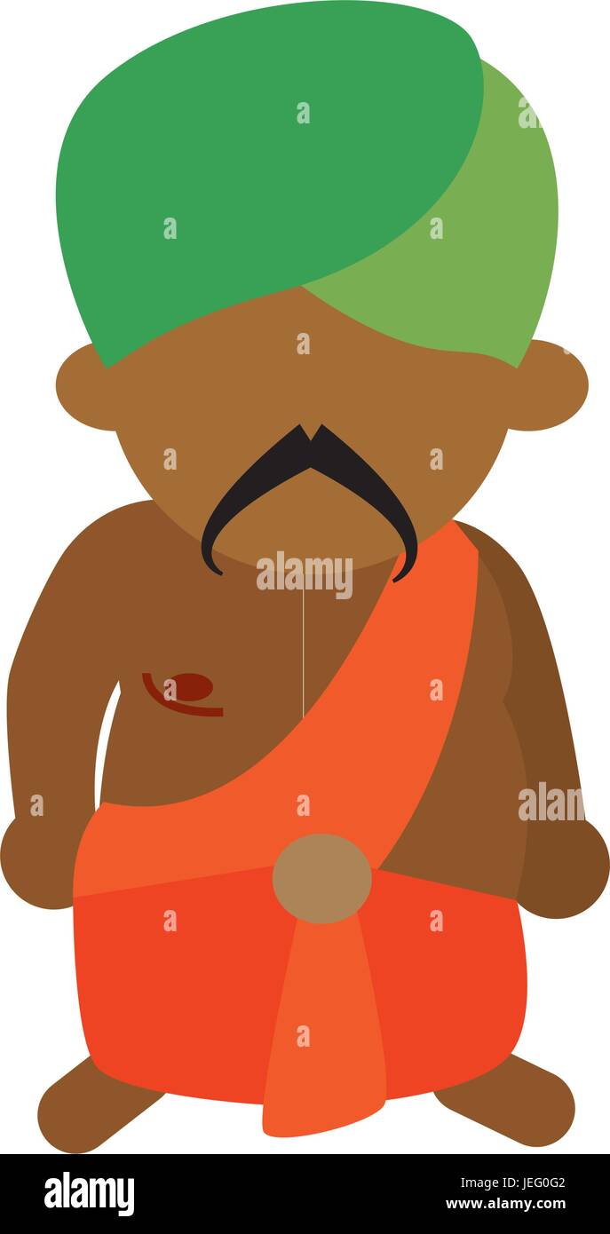 Indian ethic man cartoon Stock Vector Image & Art - Alamy