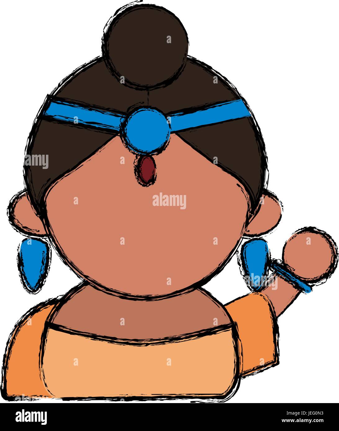 Indian lady indian woman avatar hi-res stock photography and images - Alamy