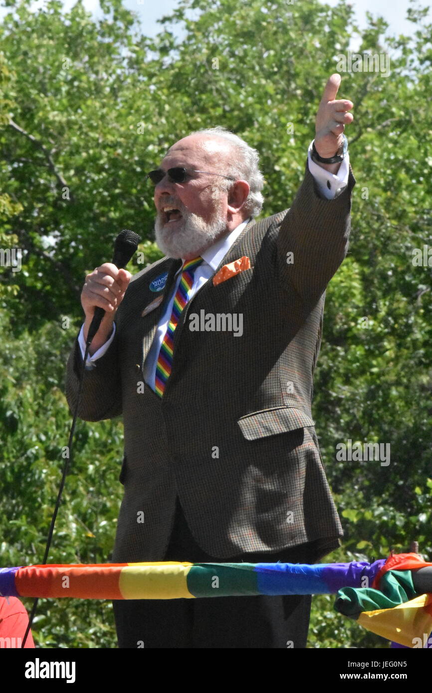 Dublin, Ireland. 24th June, 2017. Senator David Norris who is openly ...
