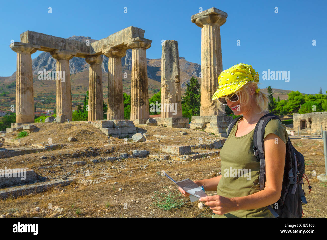 Visiting Ancient Corinth Stock Photo - Alamy