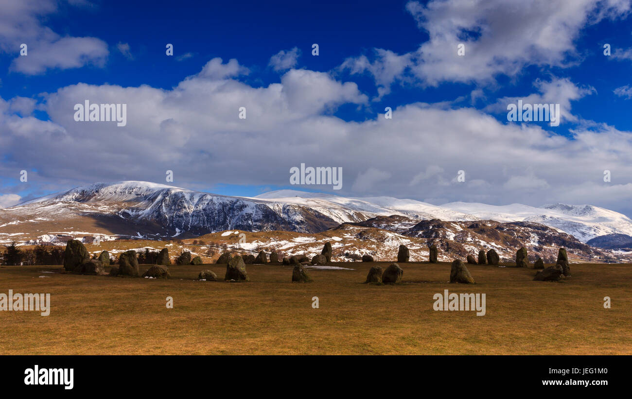 Castlerigg Stone Circle. A winter scene at Castlerigg Stone Circle ...