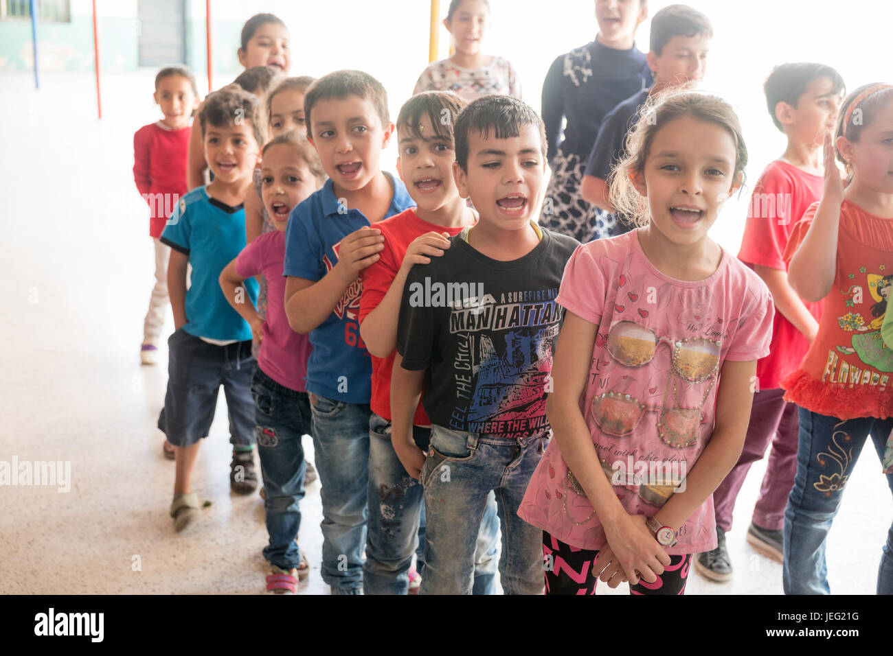 School in Tripoli for Syrian refugee children and interview with ...