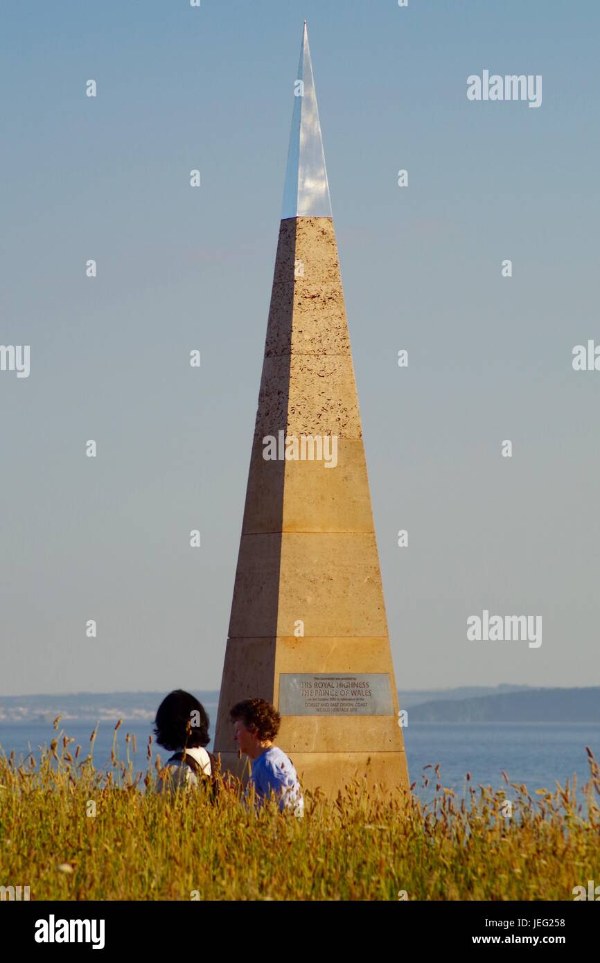 The Geoneedle at Orcombe Point, Marking the Start of the Jurassic Coast ...
