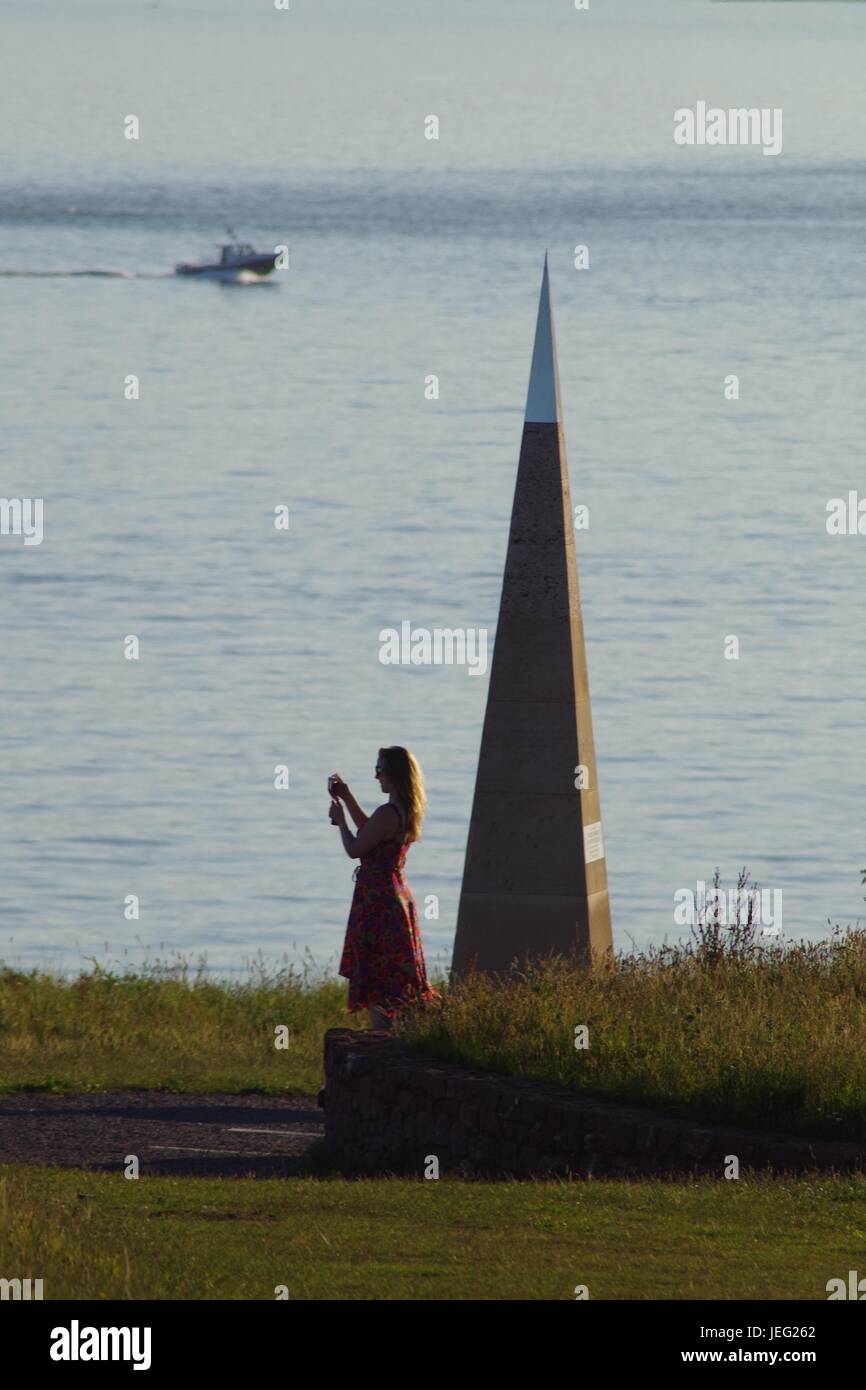 The Geoneedle at Orcombe Point, Marking the Start of the Jurassic Coast ...