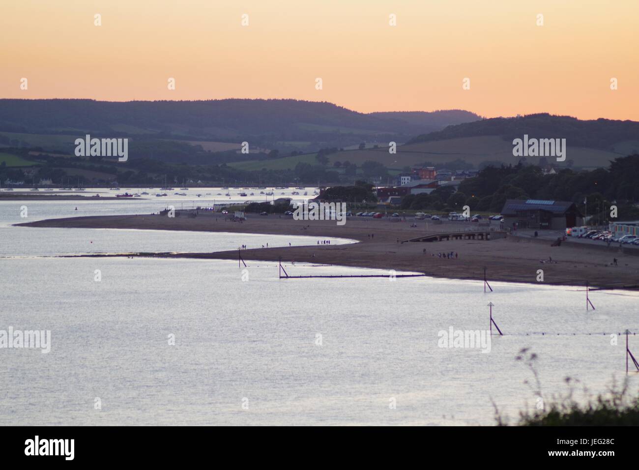 Exmouth Beach at Sunset from Orcombe Point, World Heritage Site ...