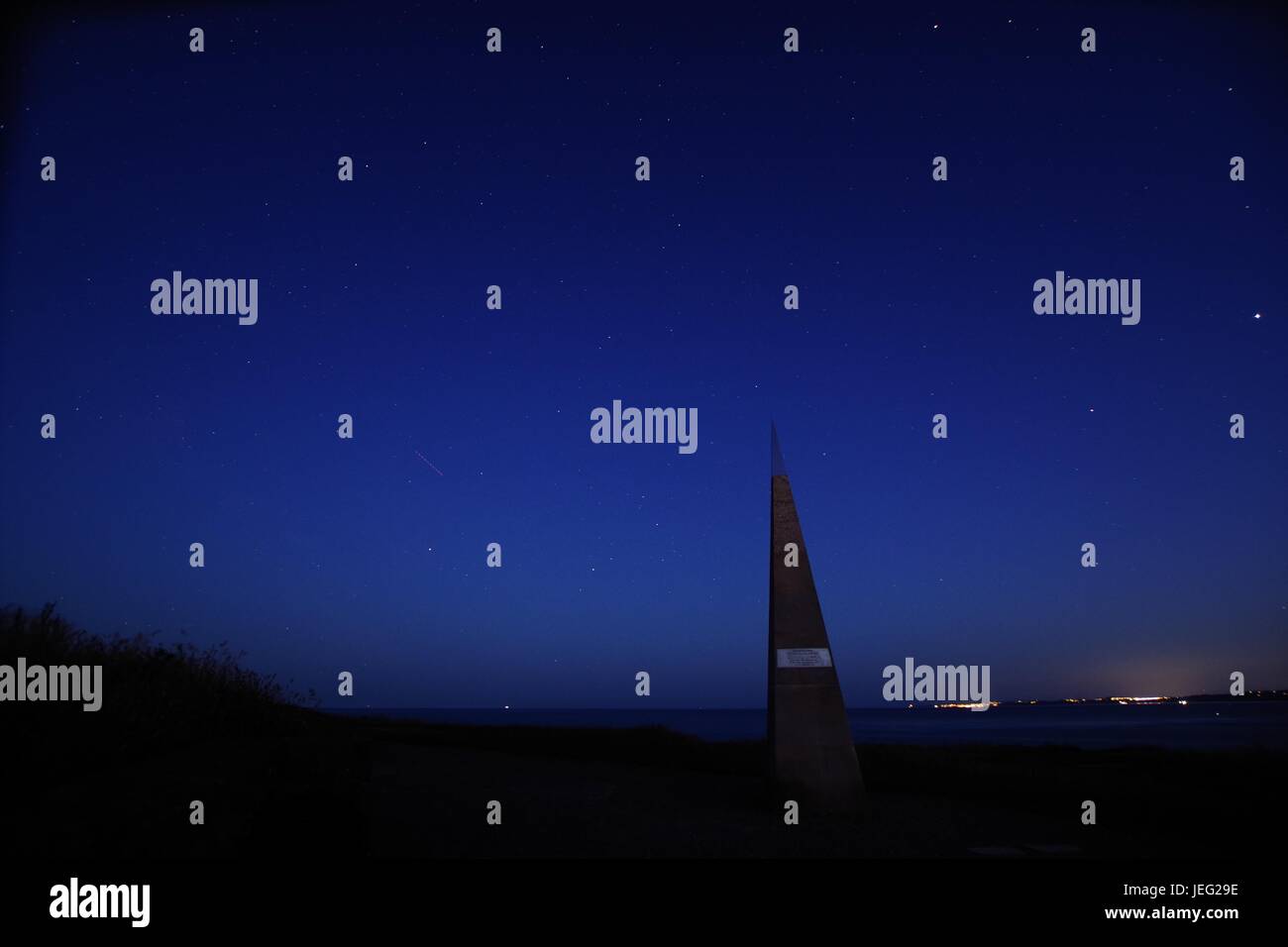 Geoneedle Orcombe Point at Night, World Heritage Site, Jurassic Coast ...