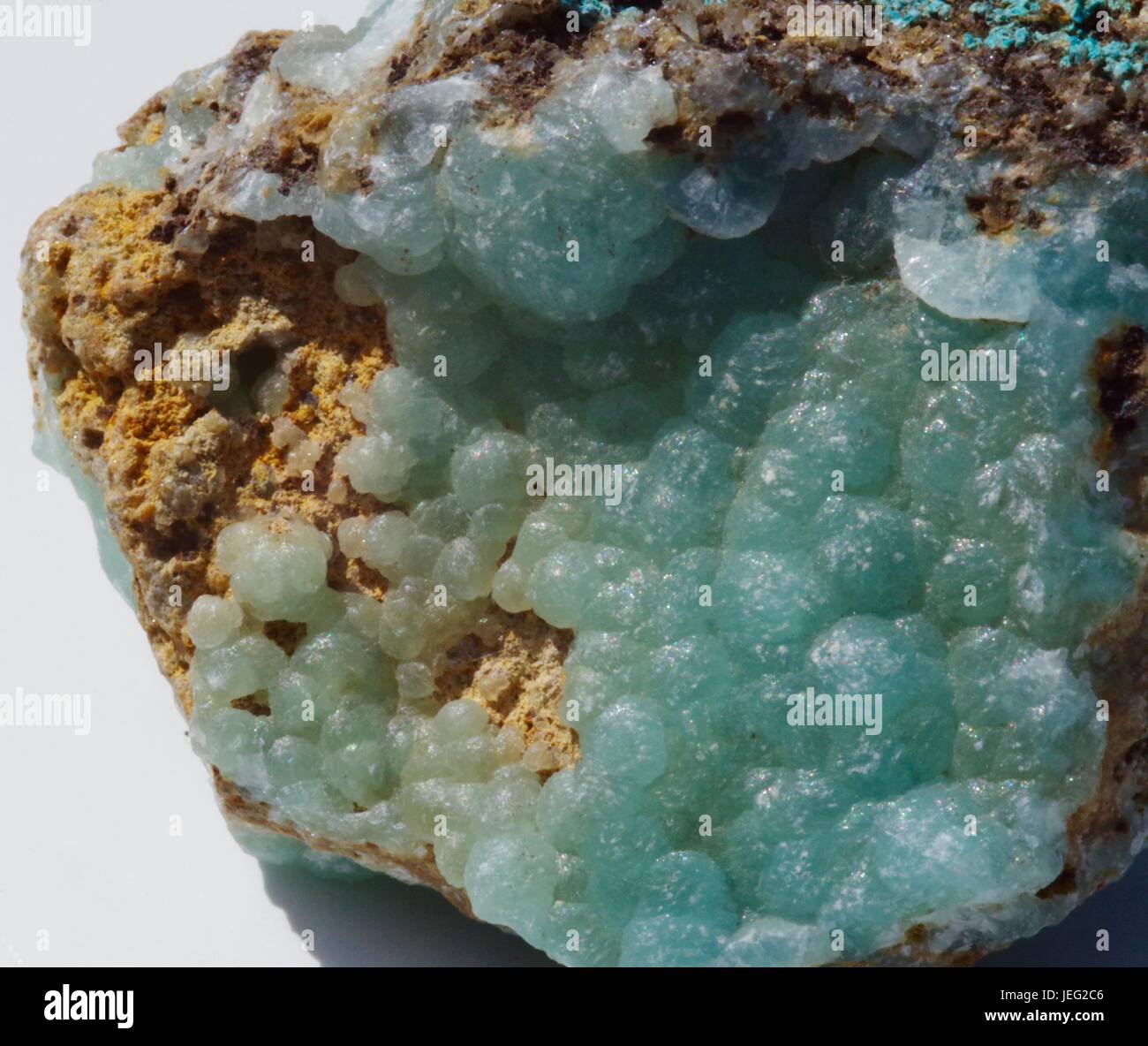 Blue Hemimorphite Crystal Specimen. Macro Photo, UK, June, 2017 Stock ...