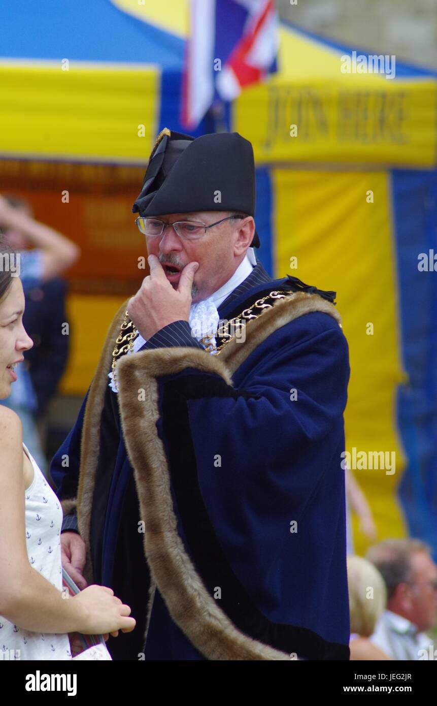 Exeter Mayor in Ceremonial Robes and Chain. Exeter Cathedral Green ...