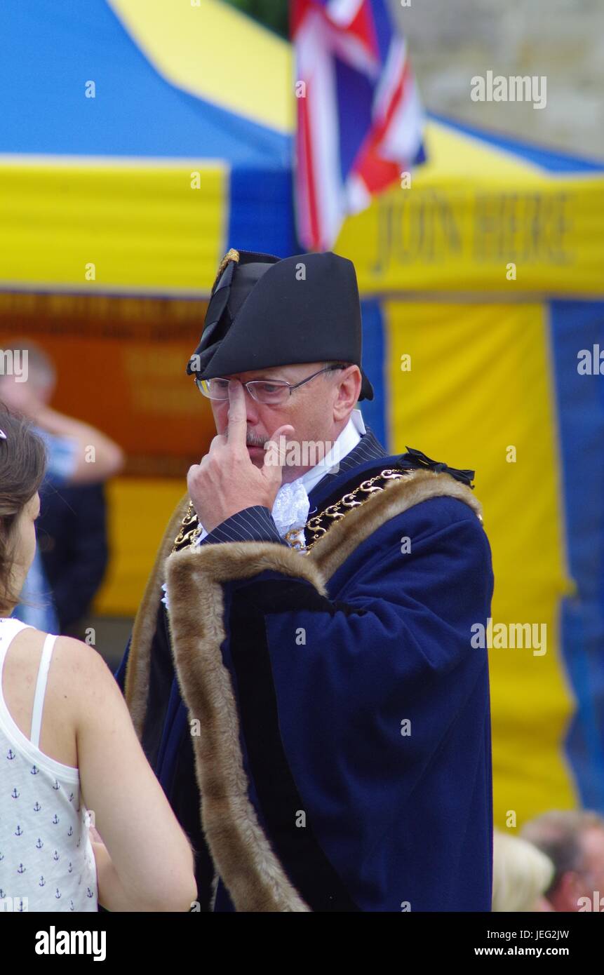 Exeter Mayor in Ceremonial Robes and Chain. Exeter Cathedral Green ...