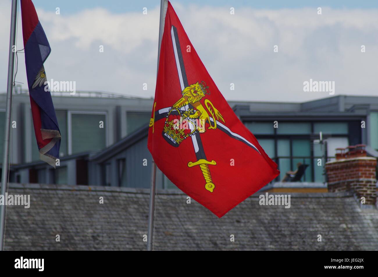 Non-Ceramonial Army Flag, Exeter, Devon, UK. July, 2015 Stock Photo - Alamy