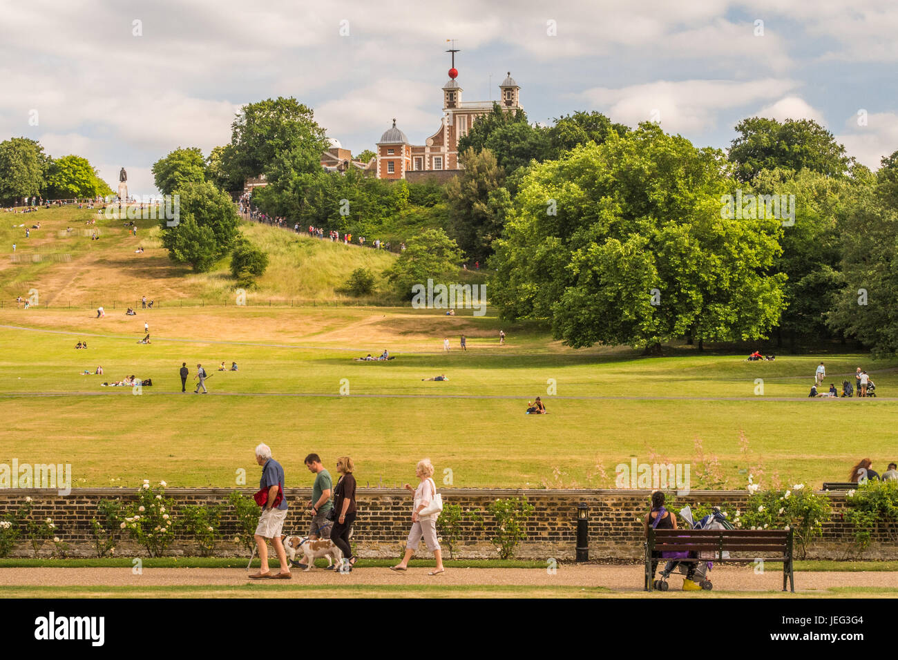 Greenwich Park with the Royal Observatory, London Stock Photo - Alamy