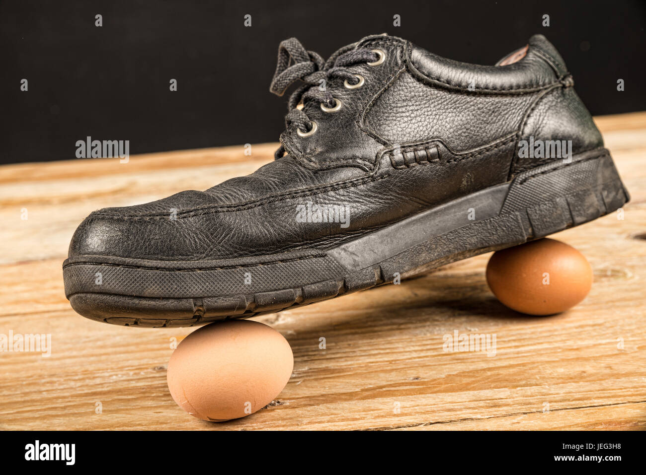 Walking on eggshells, a concept about care and delicate matters Stock ...
