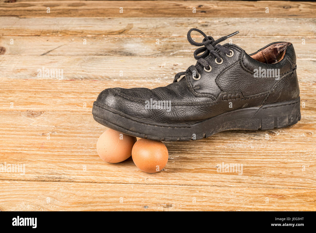 Walking on eggshells, a concept about care and delicate matters Stock ...