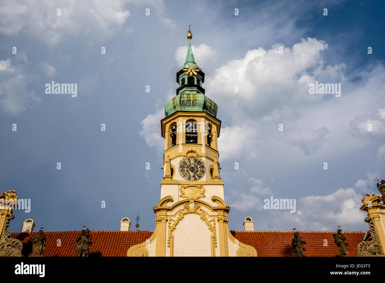 Beautiful clock tower in Prague Czech Republic Stock Photo - Alamy