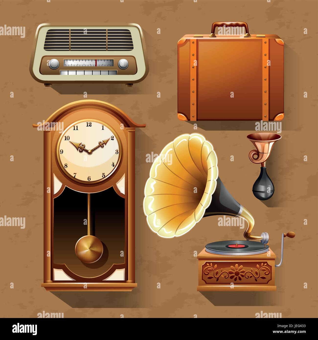 Retro items Stock Vector Images - Alamy