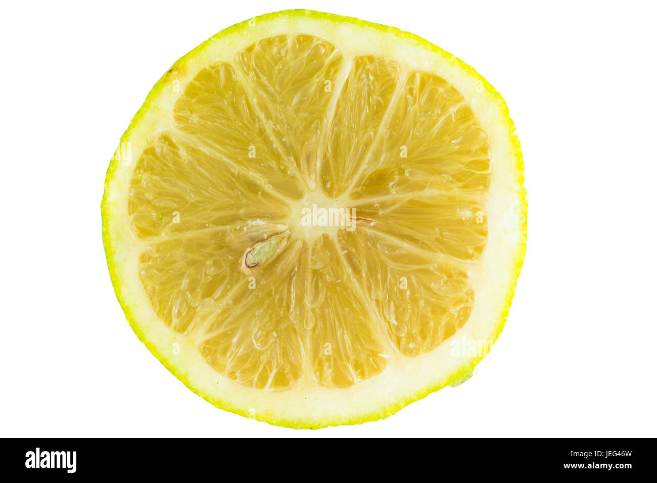 Lemon cut in half, half moon. The excellent summer drink lemon juice ...