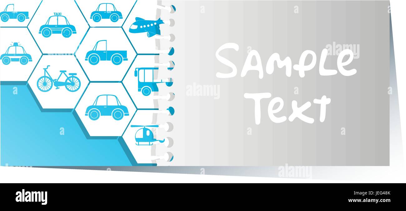 Card template with different transportations illustration Stock Vector ...