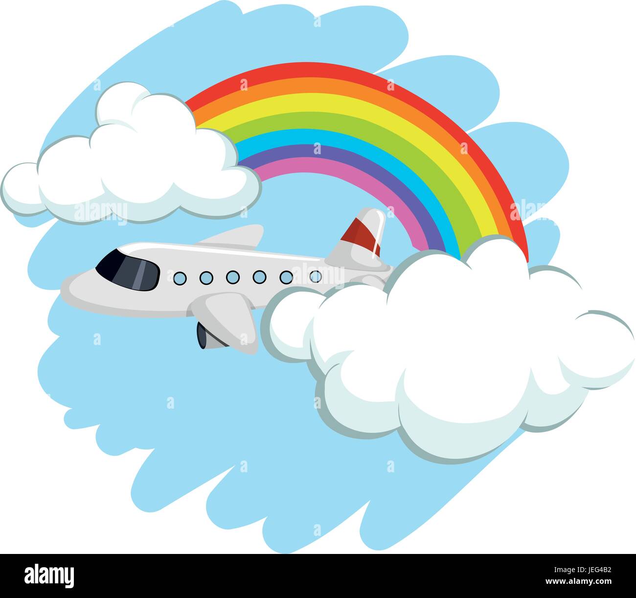 Airplane rainbow Stock Vector Images - Alamy