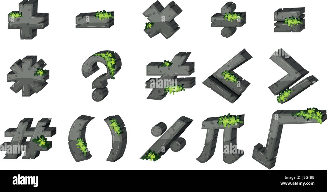 Different signs for mathematics illustration Stock Vector Image & Art ...