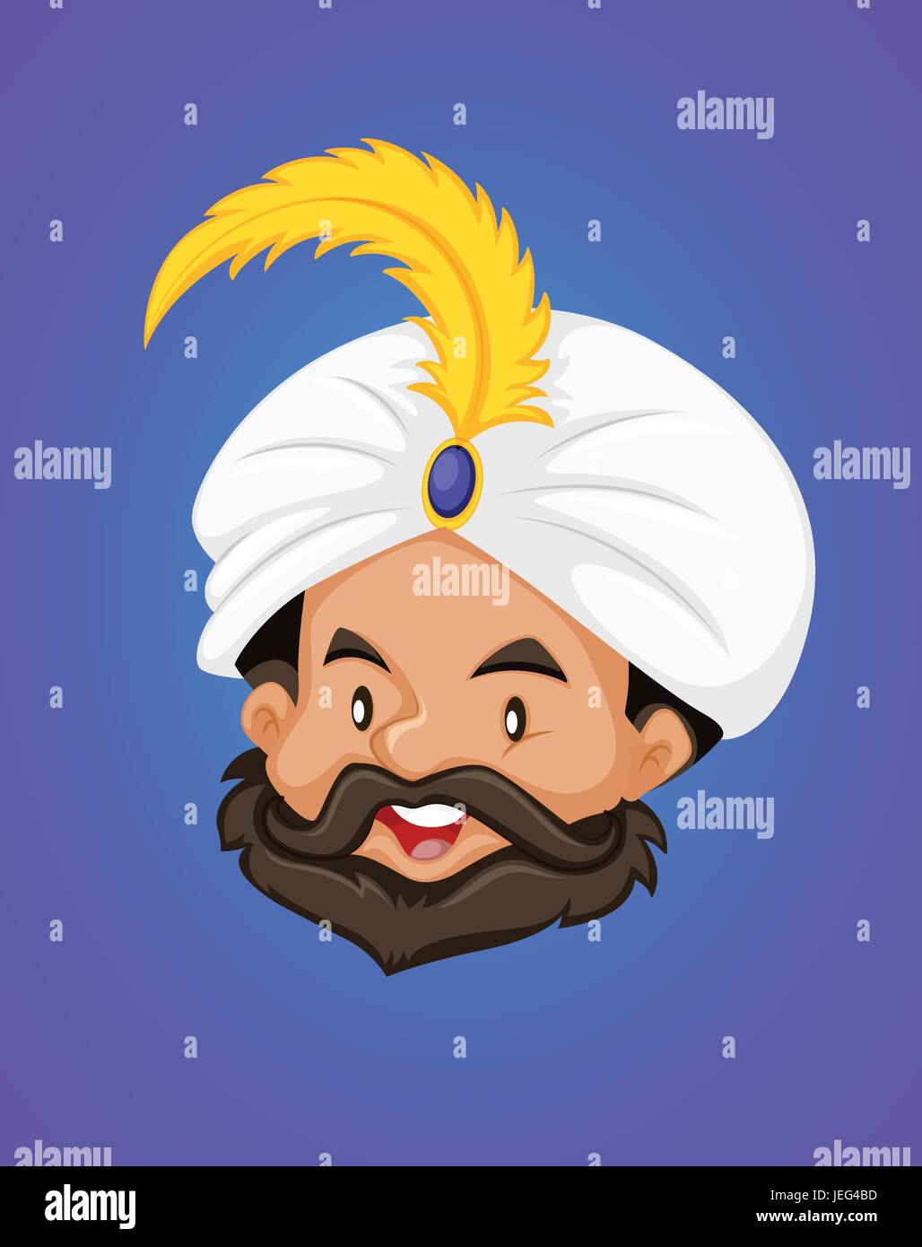 Face of Genie on blue background illustration Stock Vector Image & Art ...