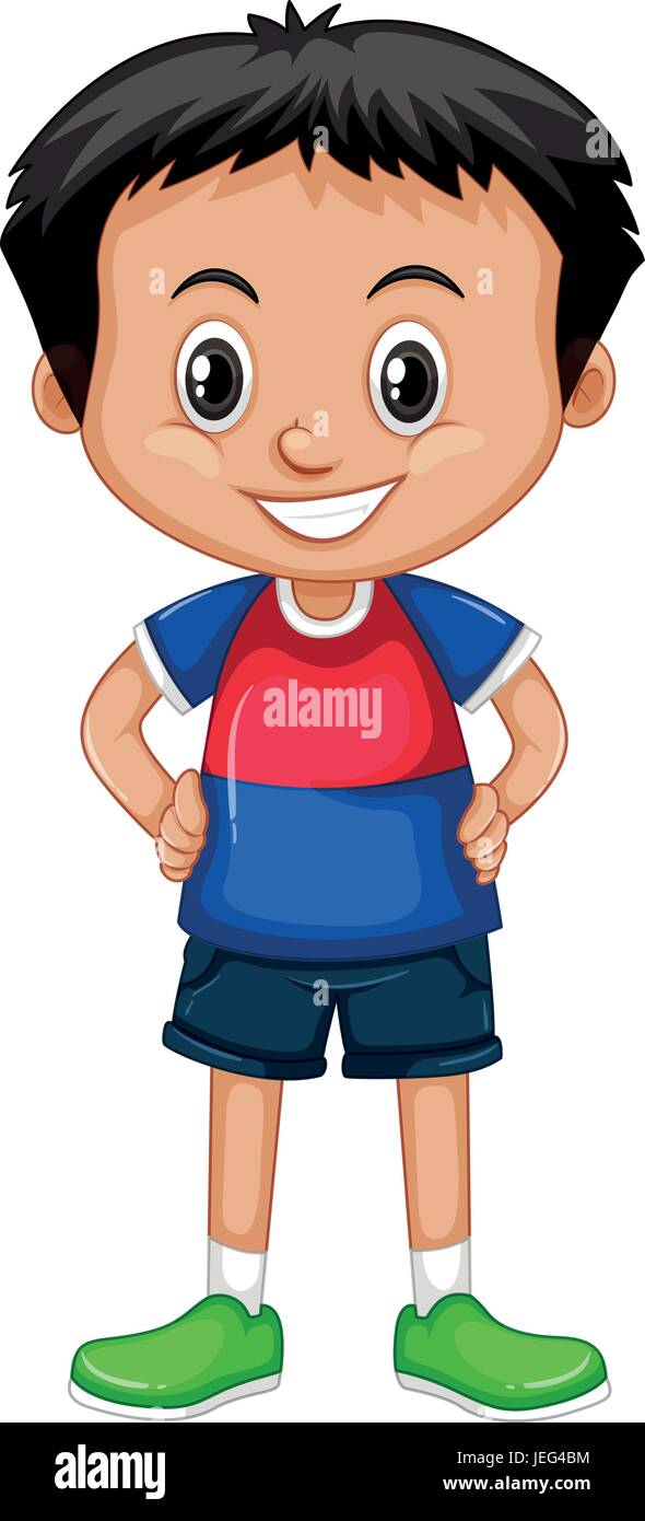 Little boy with big smile illustration Stock Vector Image & Art - Alamy