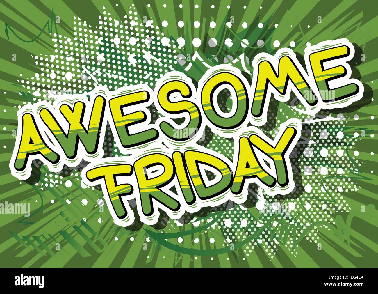 Awesome Friday - Comic book style word on abstract background Stock ...