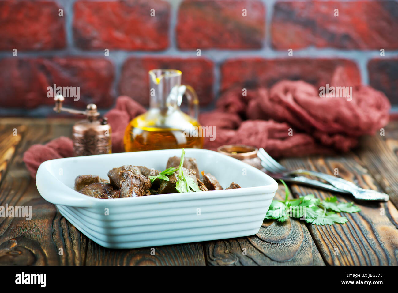 Fried liver cubes hi-res stock photography and images - Alamy