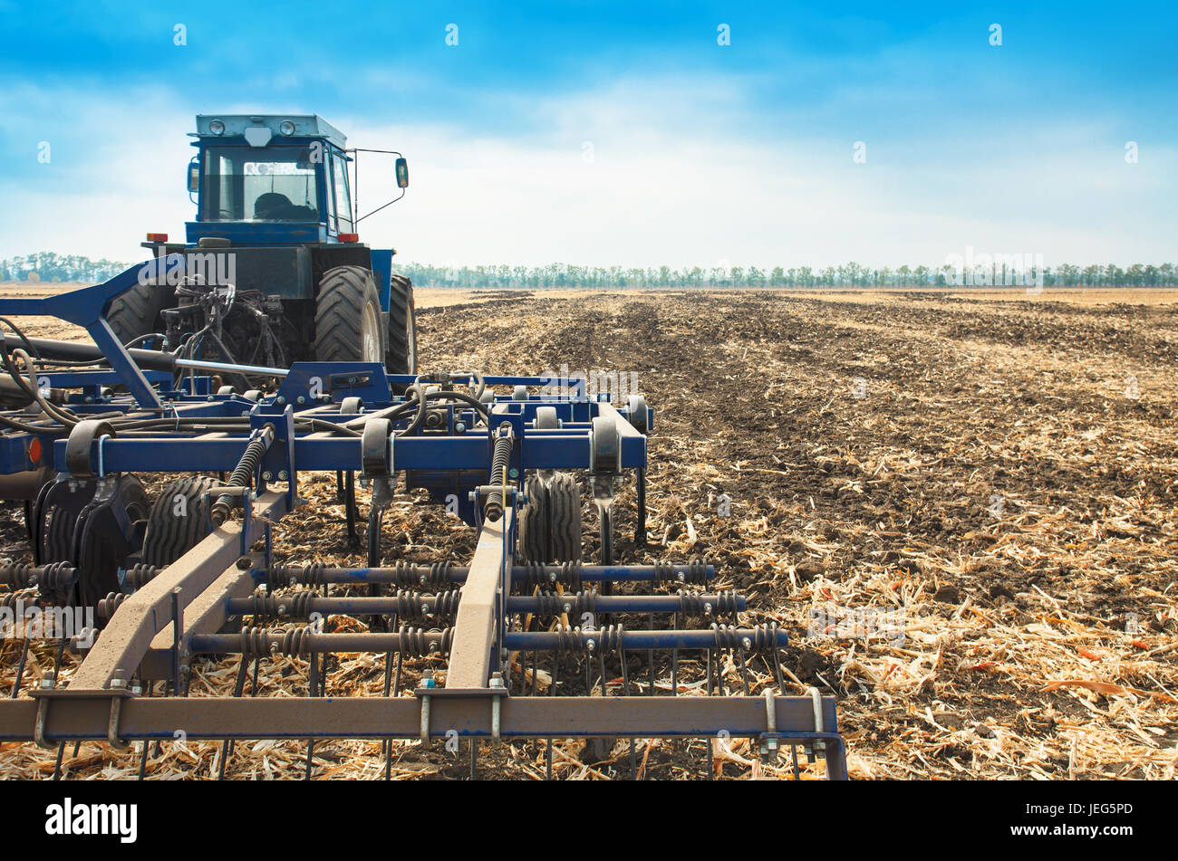 Old tractor at work in the fields hi-res stock photography and images ...