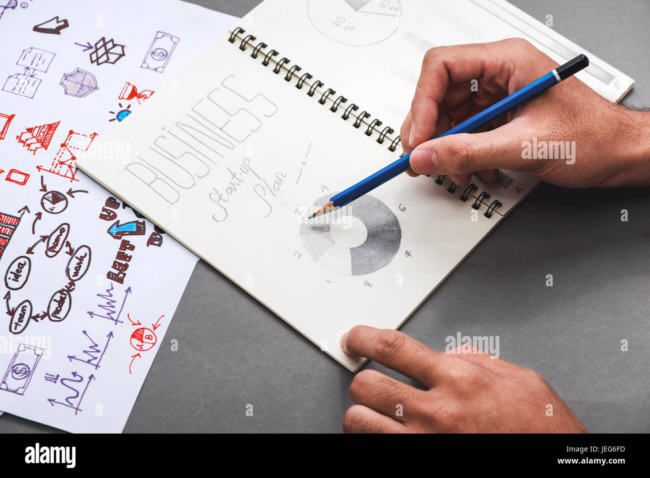 Black white businessman sketch hi-res stock photography and images - Alamy