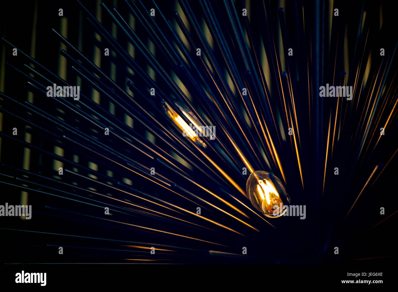 Decorative style filament light bulbs in view Stock Photo - Alamy
