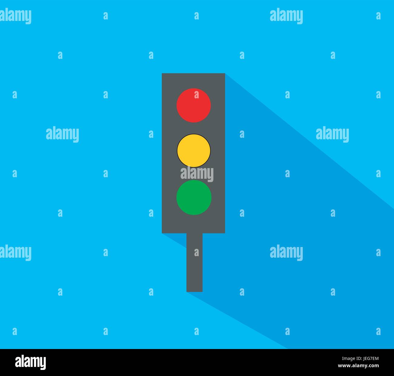 Car at red light intersection Stock Vector Images - Alamy