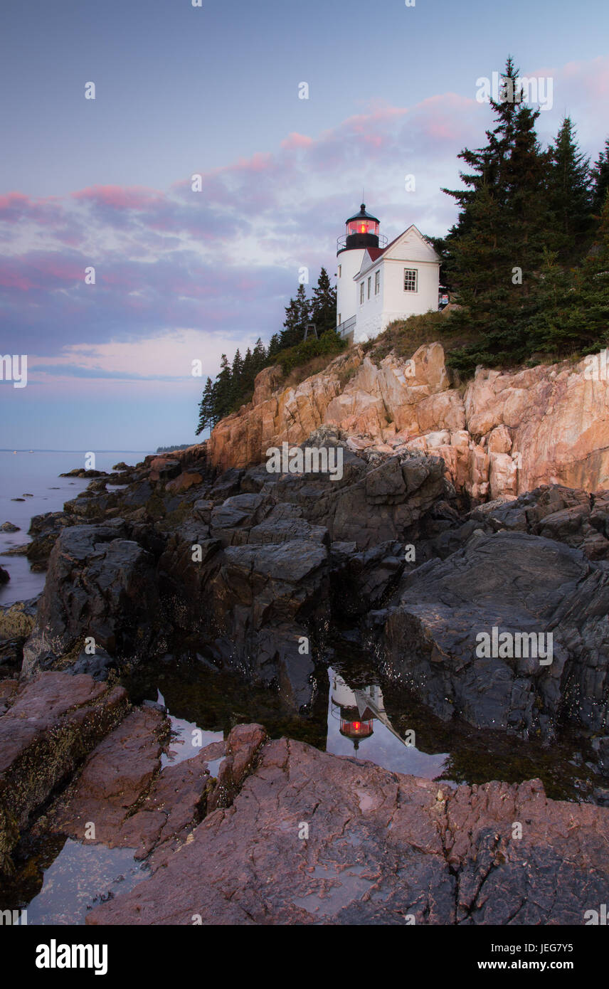 Bar Harbor Lighthouse Acadia Maine High Resolution Stock Photography ...