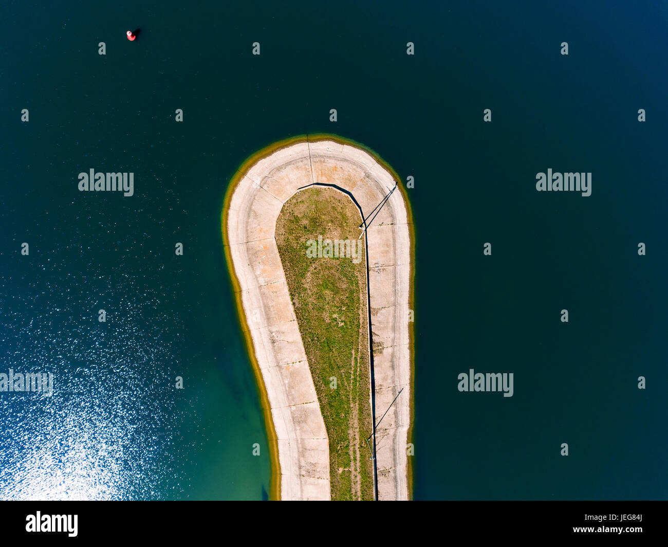 Aerial view breakwater sea cutwater hi-res stock photography and images ...